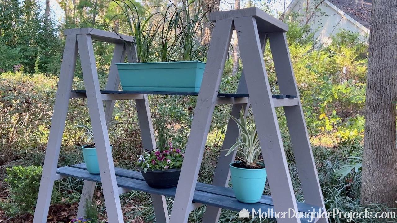 2x4 DIY Double Ladder Plant Stand : 7 Steps (with Pictures) - Instructables