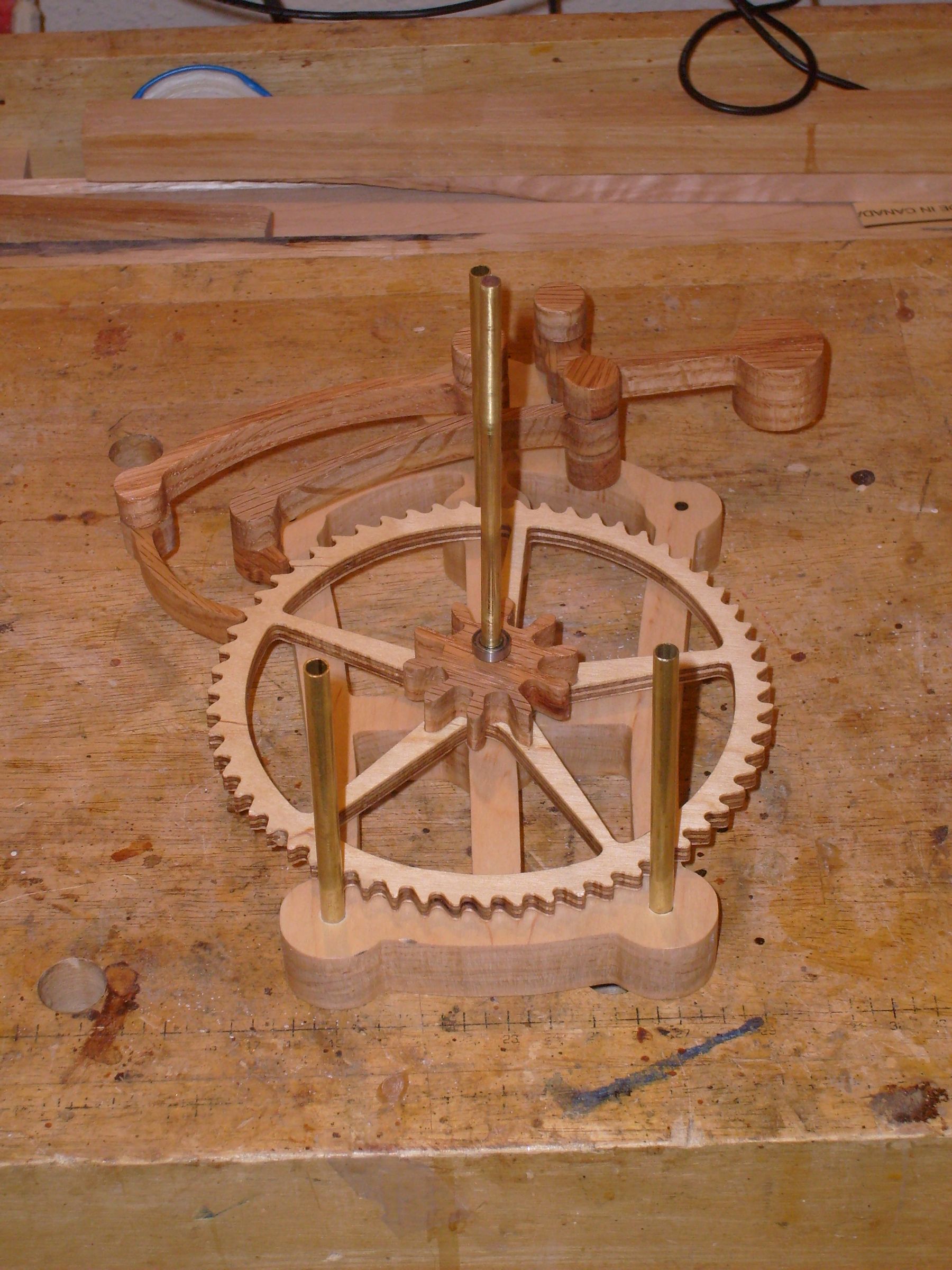 A Wood Gear Clock With a Unique Drive Mechanism : 34 Steps (with ...