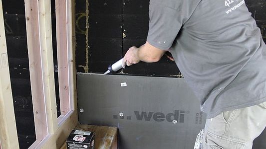 How to Build a Walk-In Shower (Part 2: Wedi Wall Installation) : 23 ...