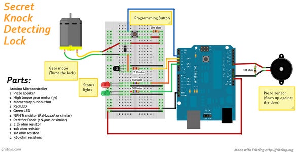 Secret Knock Detecting Door Lock : 10 Steps (with Pictures) - Instructables