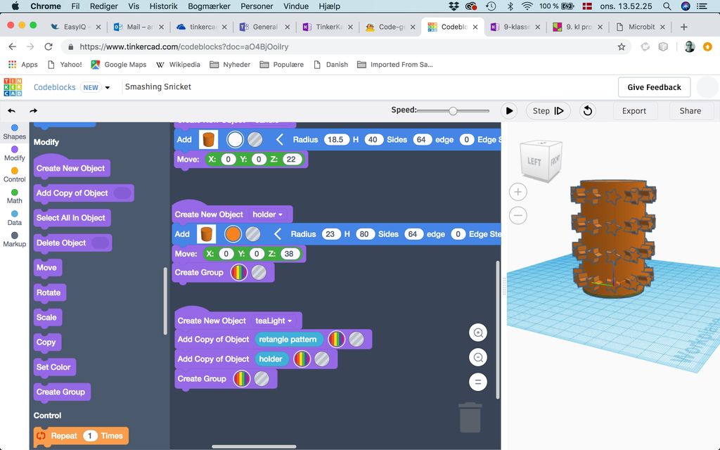 Code Generated Patterns In Tinkercad Images