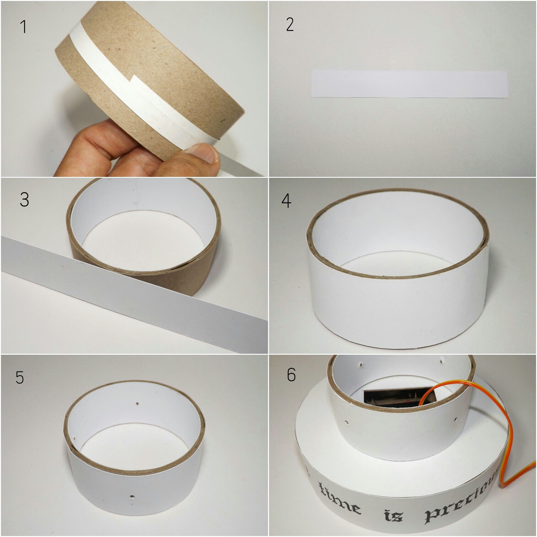 Cardboard Paper Ring Clock : 10 Steps (with Pictures) - Instructables