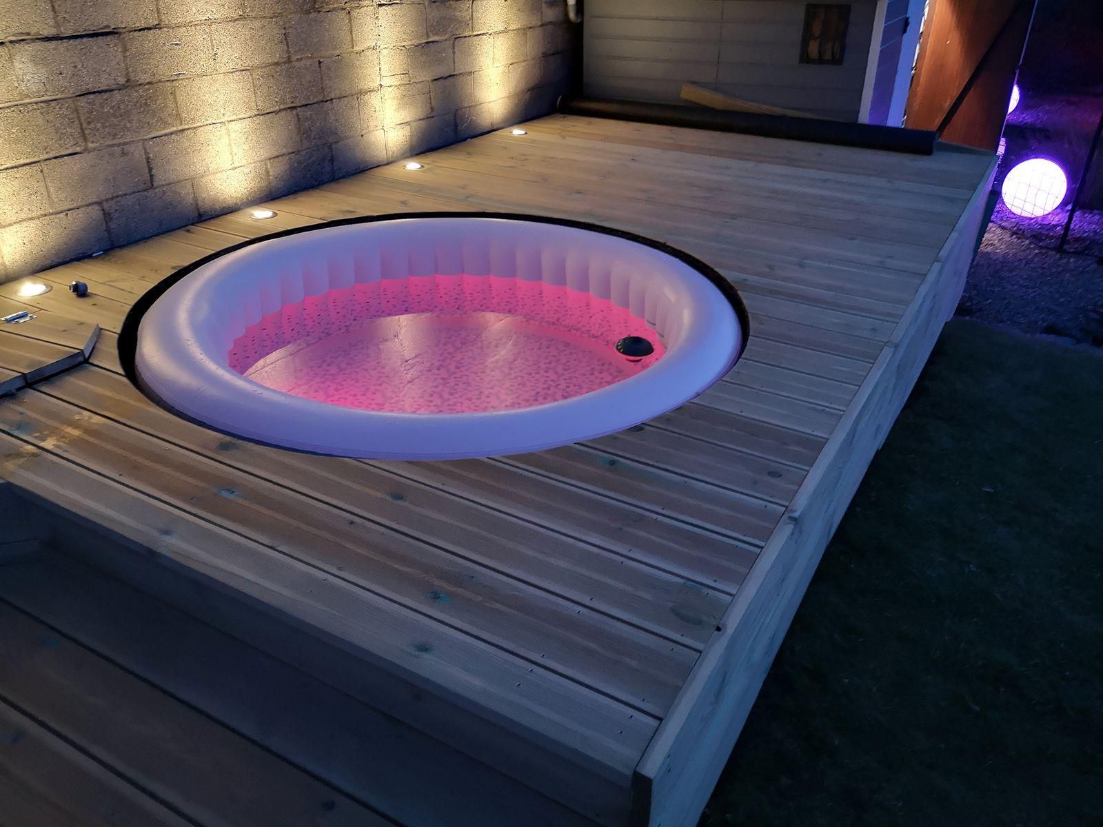 Make a Floating Deck for an Inflatable SPA, With a Motorized Cover ...