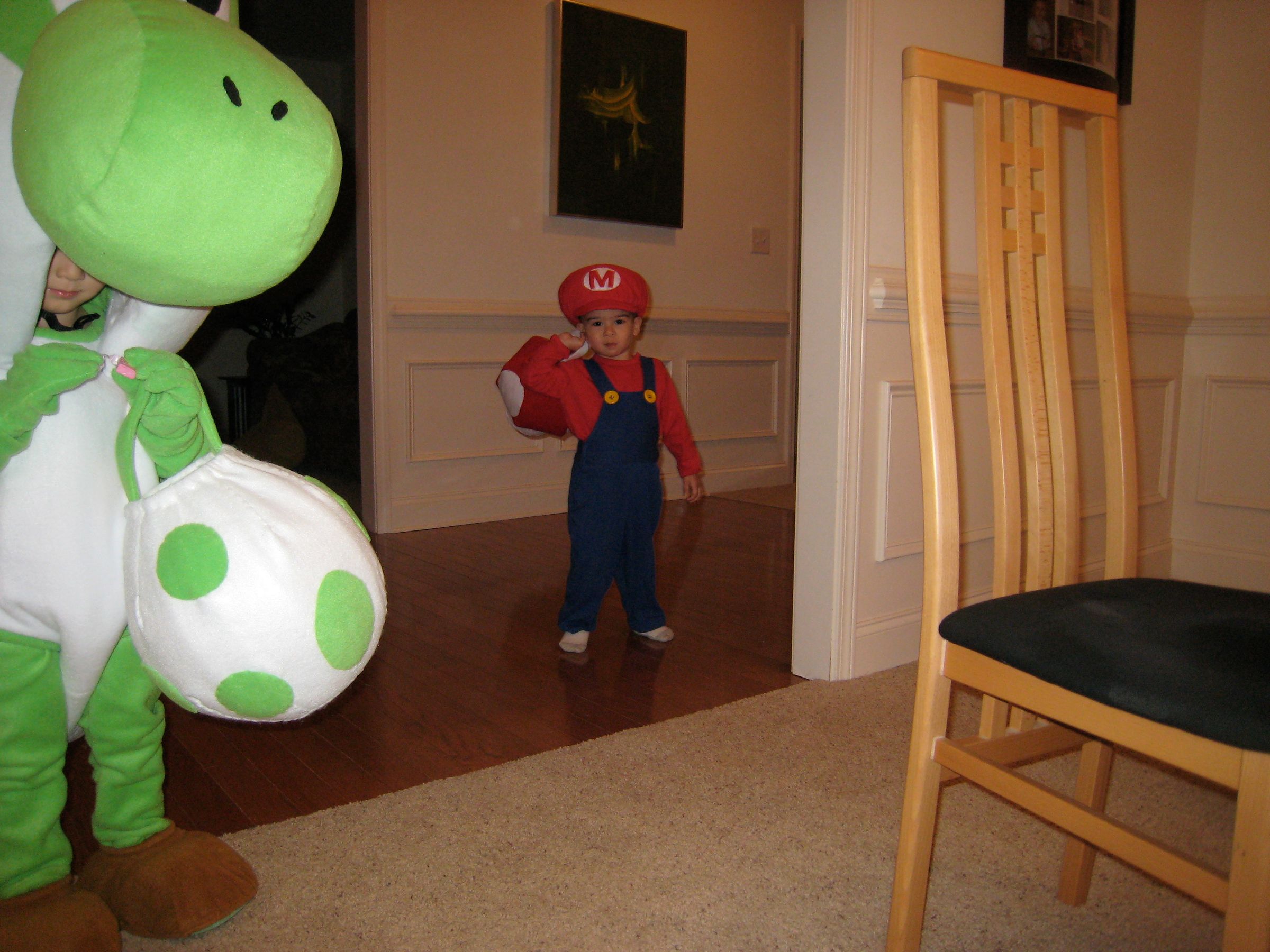 Yoshi Mascot and Baby Mario Costumes for Toddlers : 21 Steps (with ...