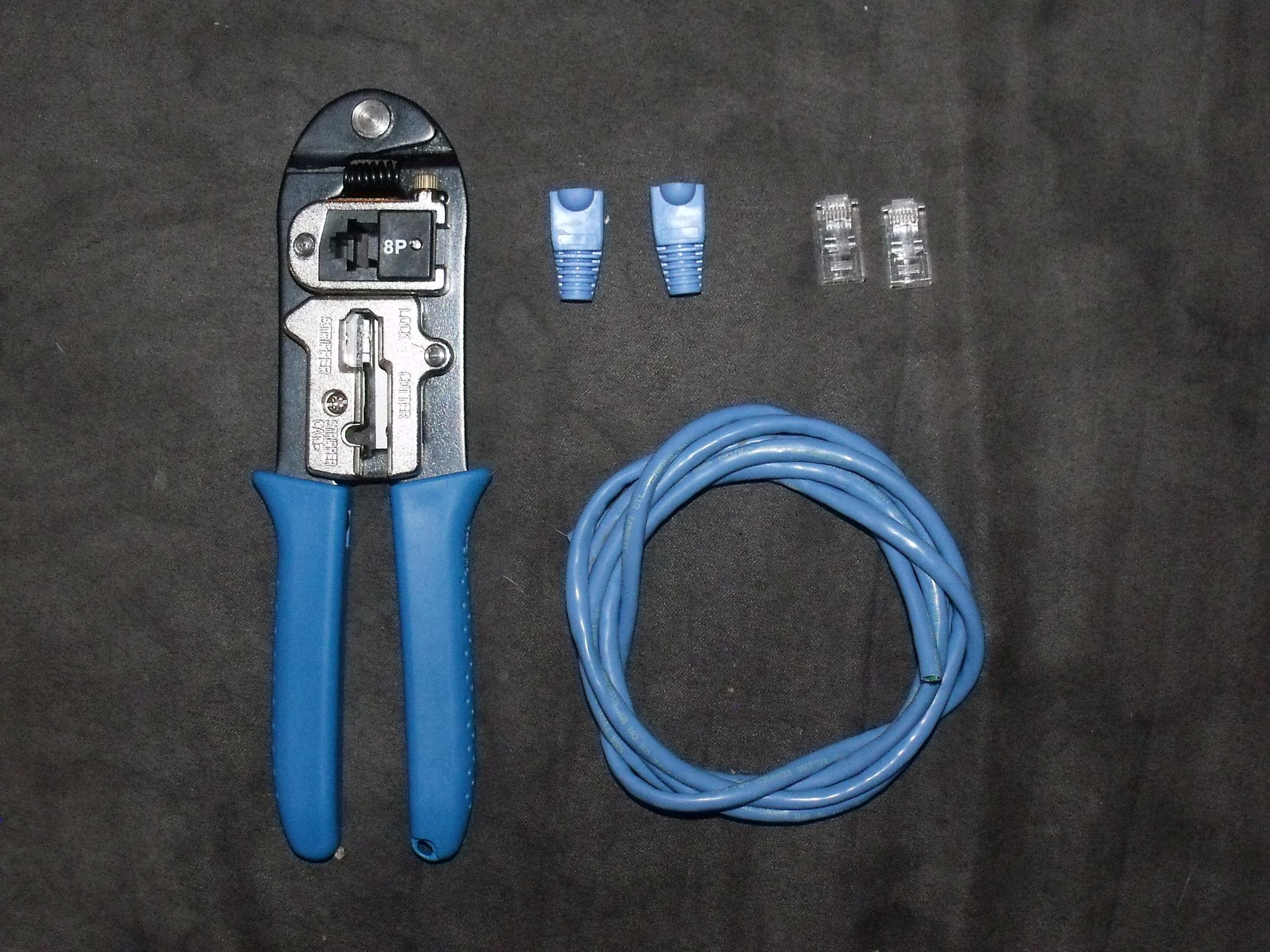How to Terminate CAT 5 Cable With an RJ-45 Connector : 7 Steps ...