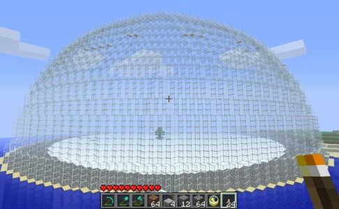 How to Make a Glass Dome on Minecraft : 6 Steps - Instructables