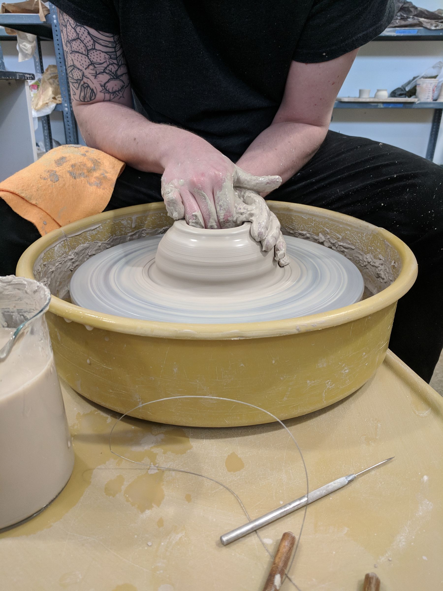 Throwing a Clay Cylinder on the Potters Wheel : 22 Steps (with Pictures ...