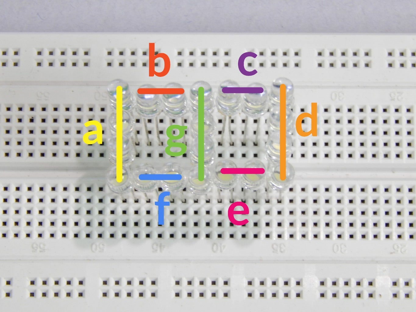 Seven Segment Display Using LEDs : 5 Steps (with Pictures) - Instructables Seven Segment Display Using LEDs : 5 Steps (with Pictures) - Instructables