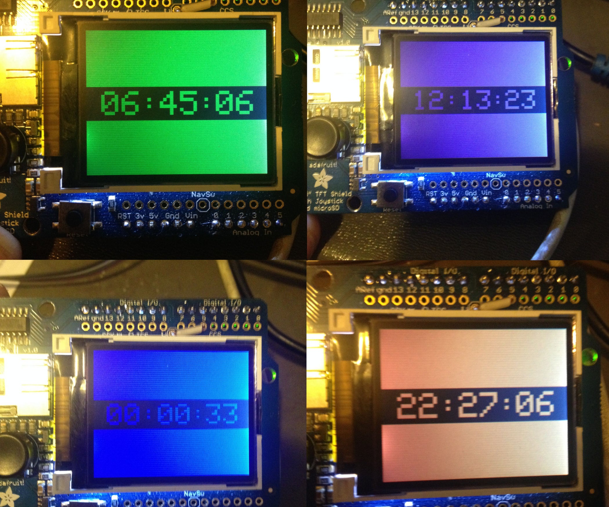 Arduino Tft Color Clock 4 Steps With Pictures Instructables