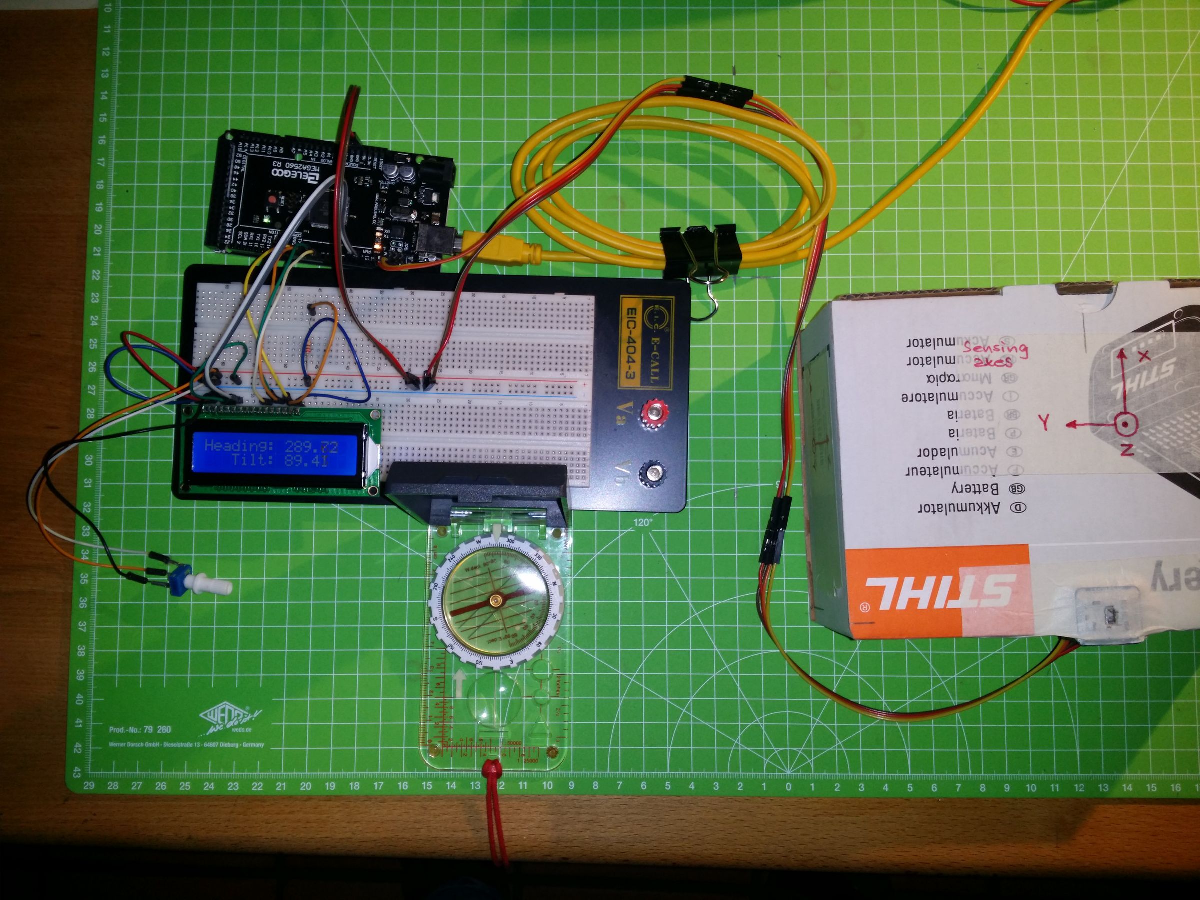 Tilt Compensated Compass With LSM303DHLC : 3 Steps - Instructables