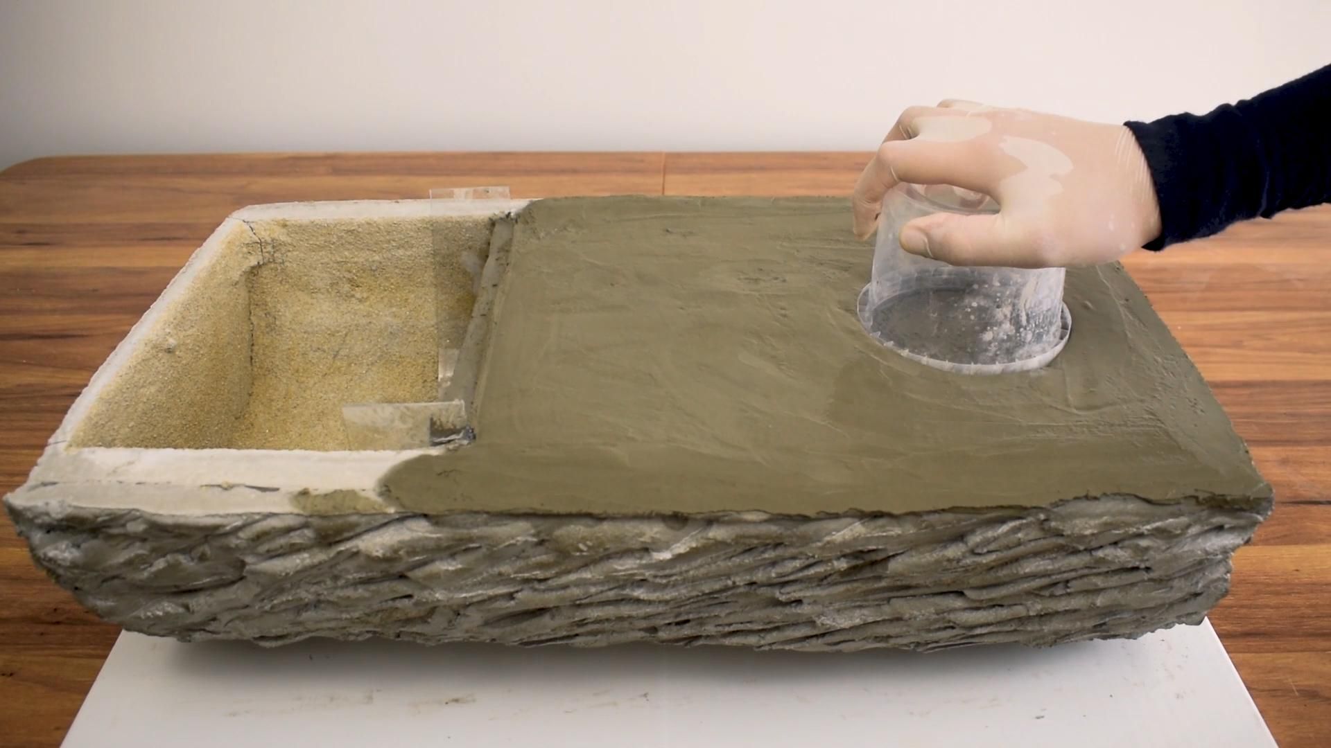 Concrete Tree Log Waterfall Fountain : 15 Steps (with Pictures ...