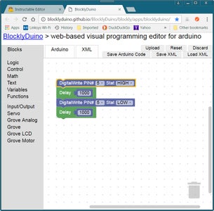 Using BlocklyDuino to Create Arduino Sketches - an Easy Intro to the Arduino Uno & C : 8 Steps ...