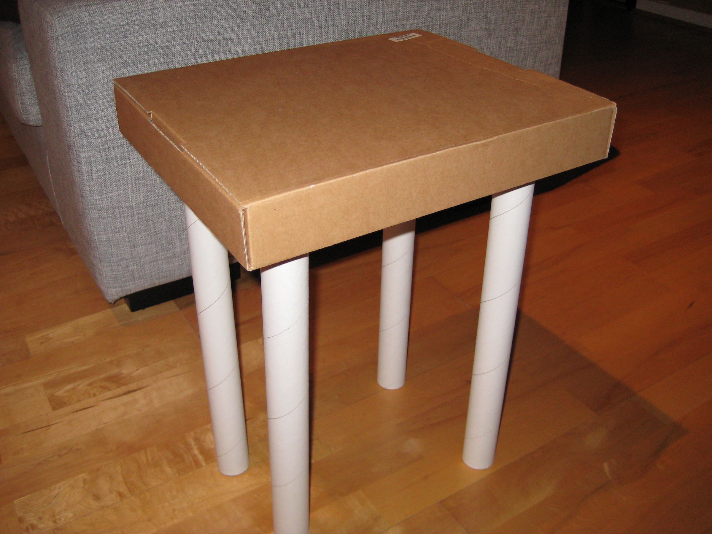 Super Simple Cardboard Table : 7 Steps - Instructables