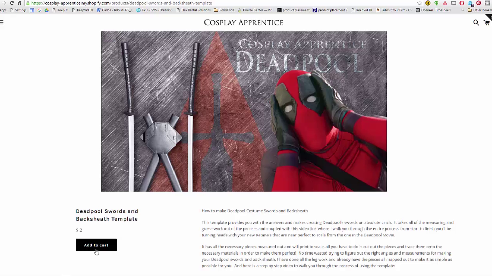 How to Make Deadpool Costume - Deadpool's Swords and Back Sheath : 7 ...