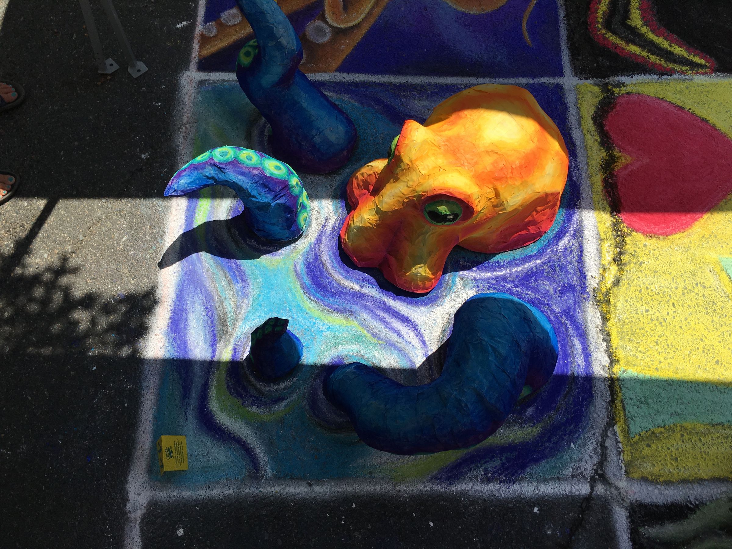 3D Octopus Sculpture Chalk Art : 3 Steps (with Pictures) - Instructables