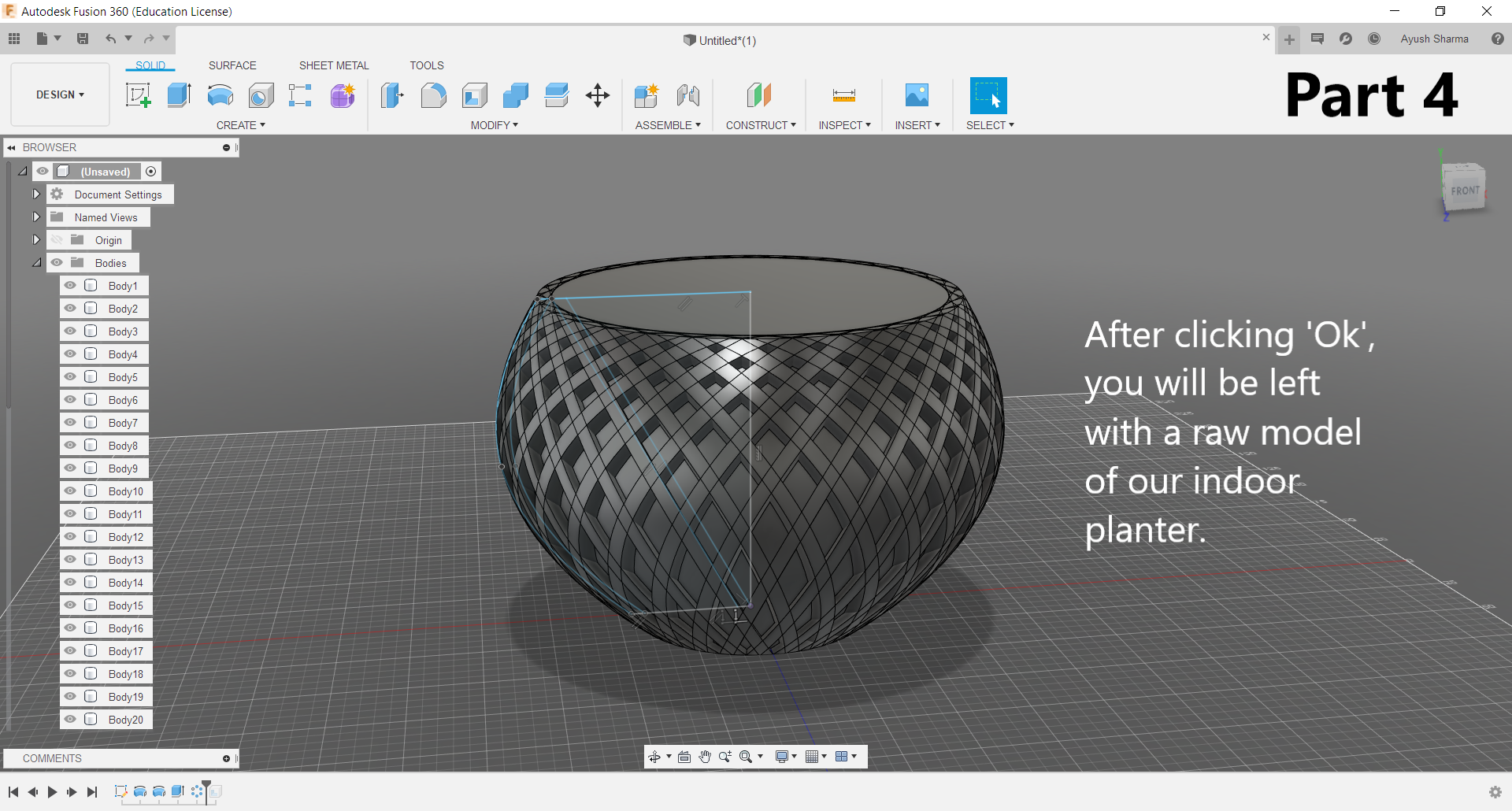 DIY ᐈ 3D Printed Indoor Planters in Just 10 Steps! [ Fusion 360 ] : 12 ...