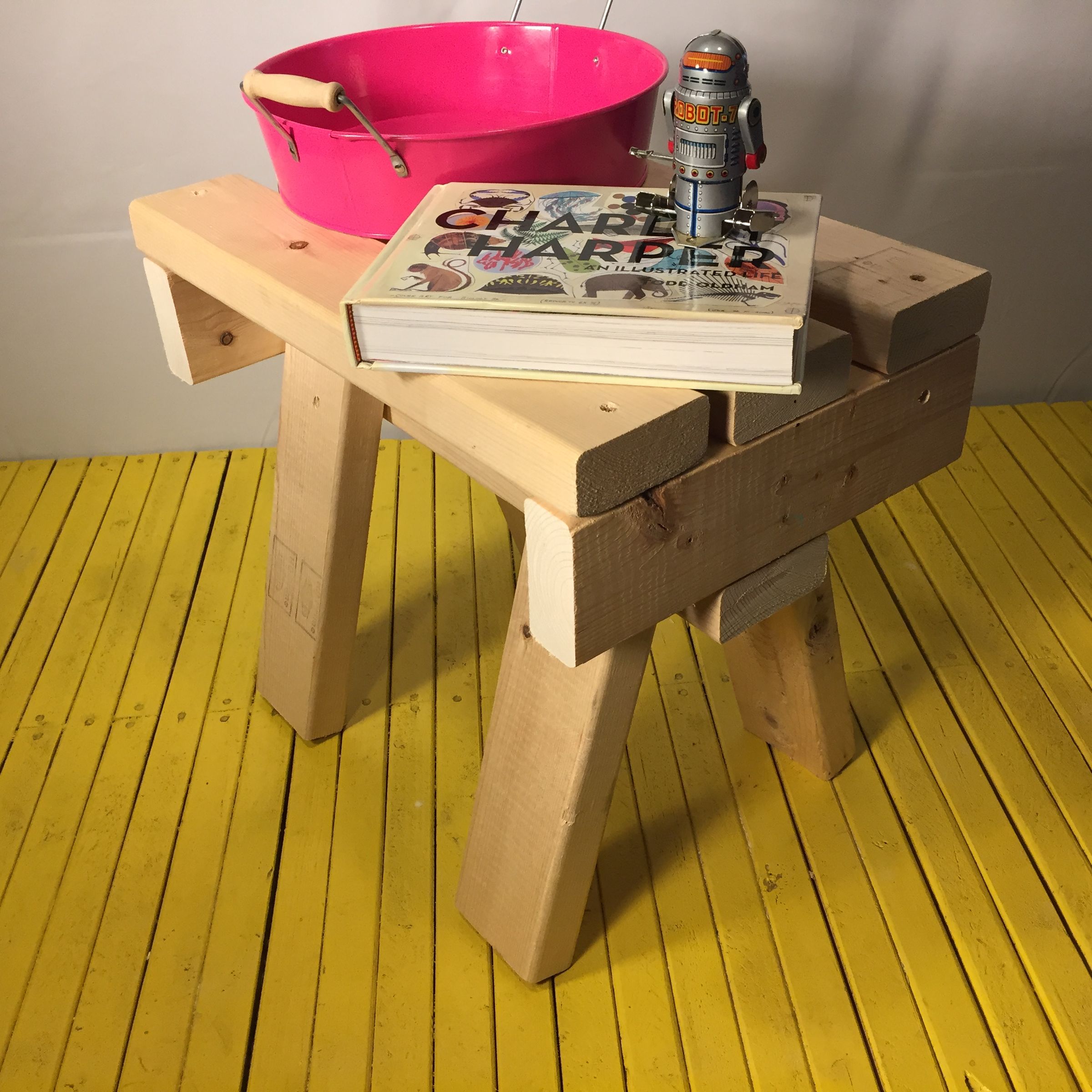 2X4 Sawhorse Furniture (Stool / Side Table W18"xD12"xH16") : 10 Steps ...