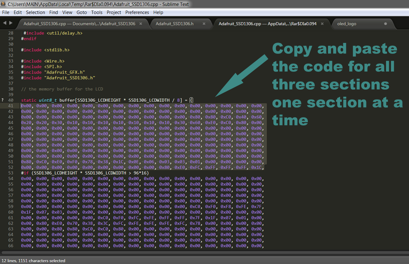 Change Adafruit Library OLED Logo : 7 Steps (with Pictures) - Instructables