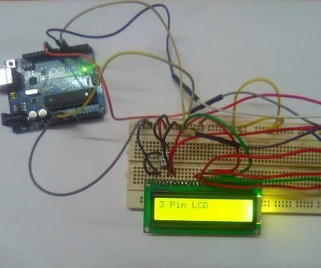 Interfacing of LCD With Arduino Uno by Using Only 3 Pins : 3 Steps ...
