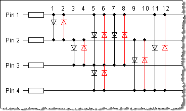 Controlling 20 Led's From 5 Arduino Pins Using Charlieplexing : 8 Steps ...
