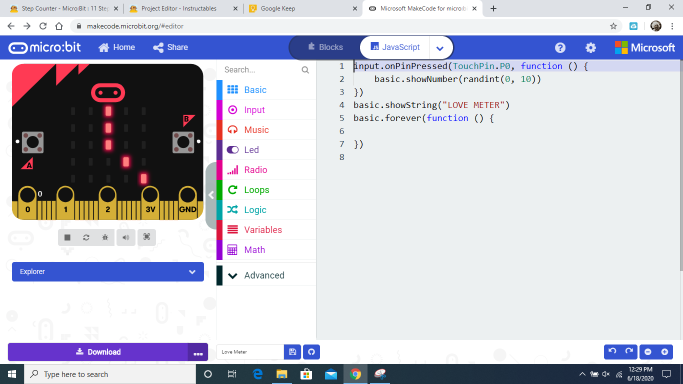 Love Meter - Micro:Bit : 10 Steps (with Pictures) - Instructables