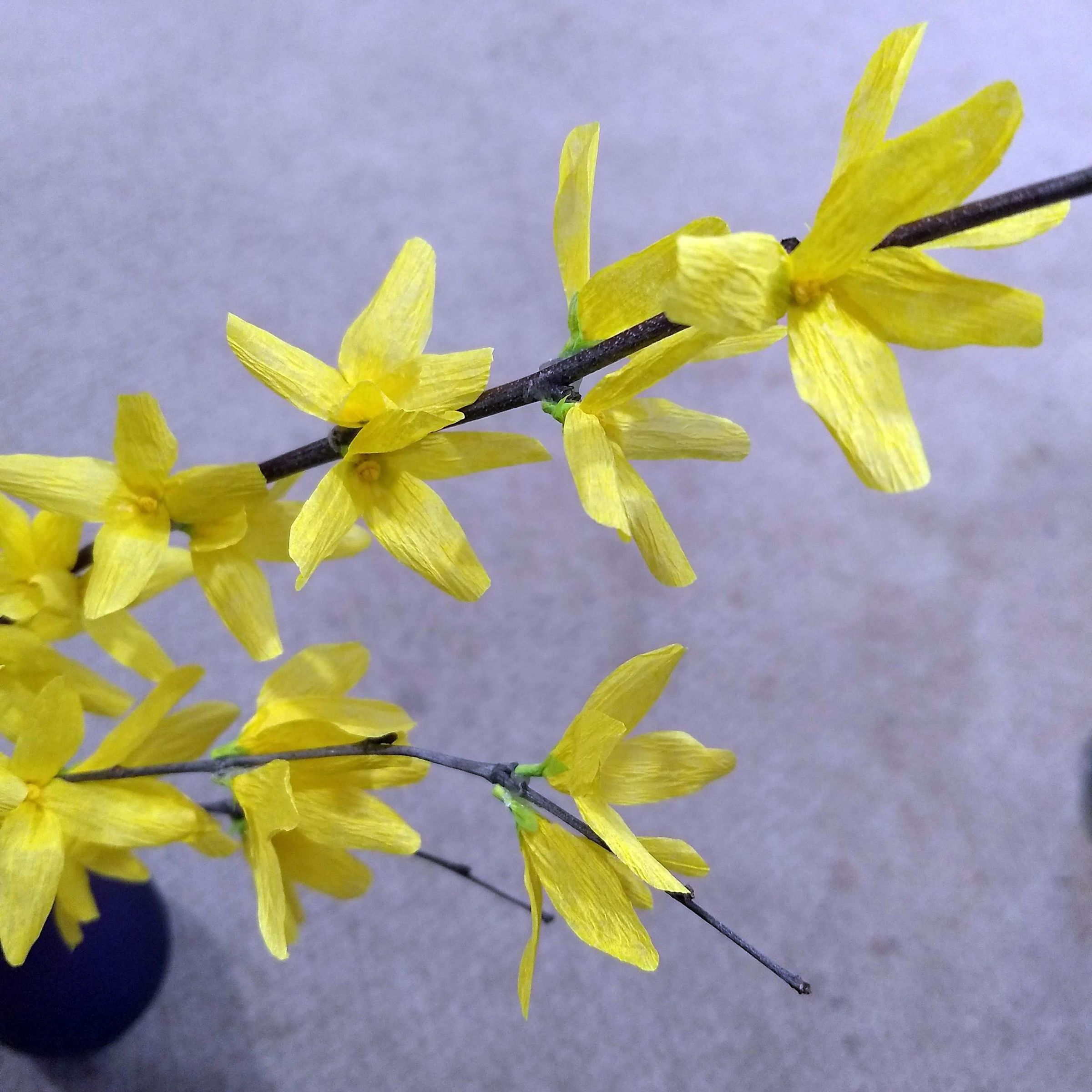 Home & Living Felt Flower Forsythia Floral Arrangements etna.com.pe