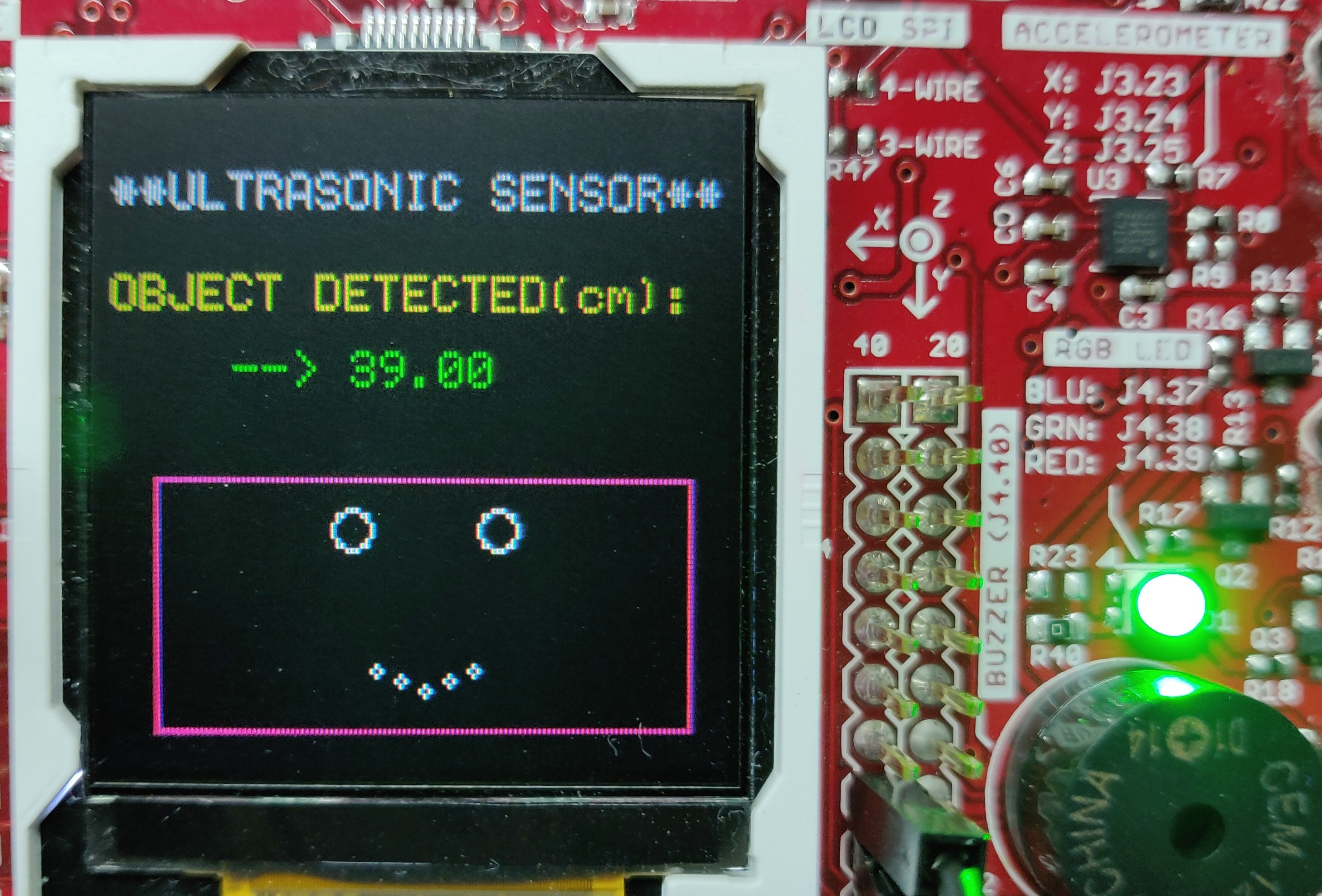 Reading Ultrasonic Sensor (HC-SR04) Data on a 128×128 LCD and ...