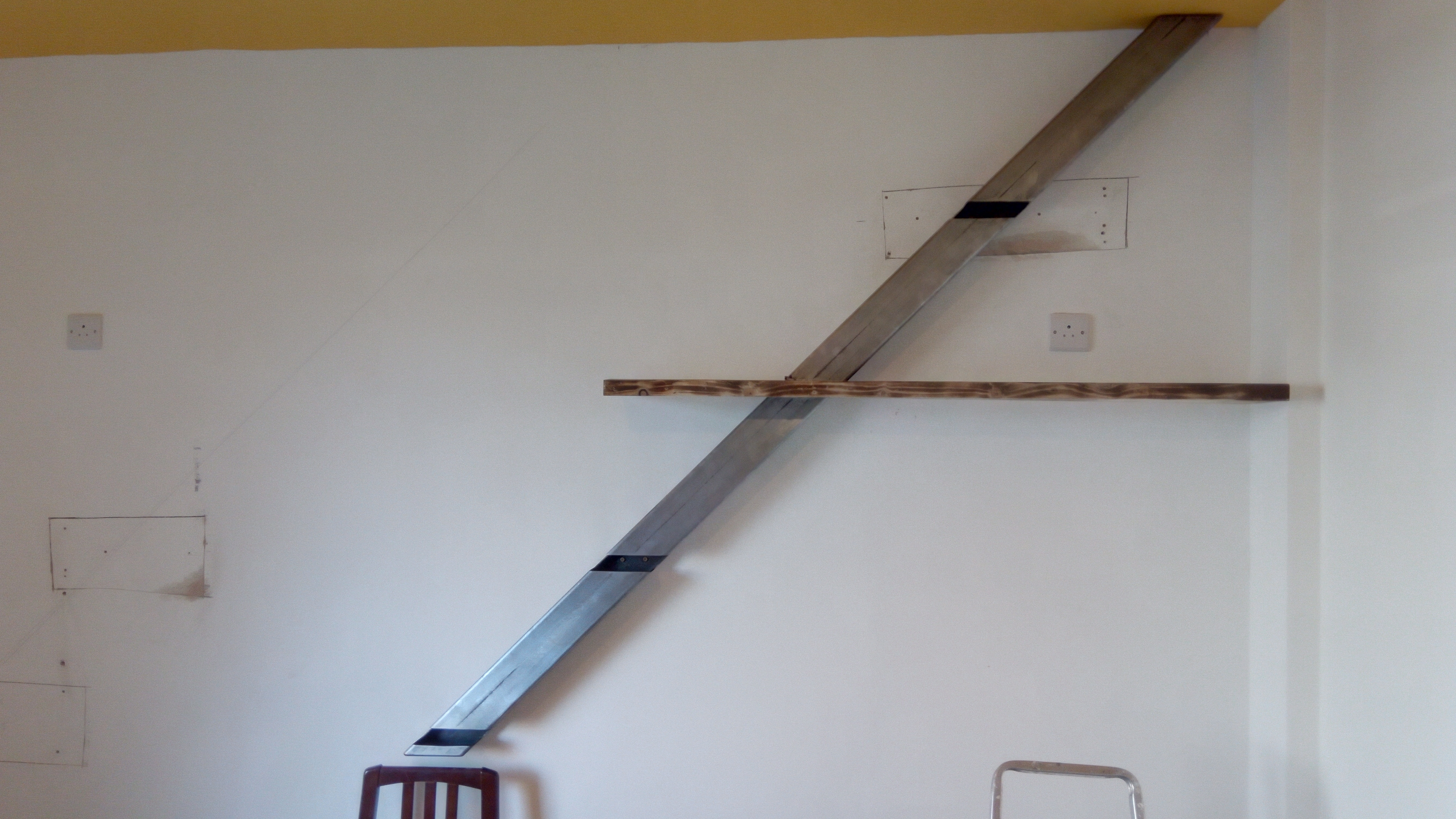 Floating Shelves Using Box Section and Scaffold Planks : 6 Steps (with ...