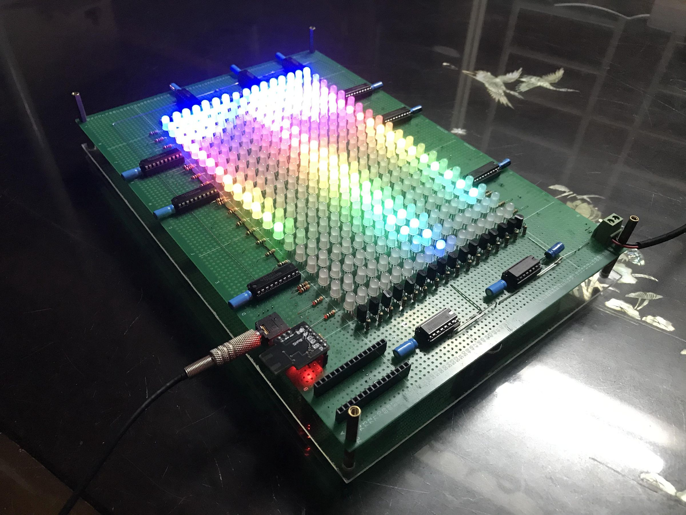 ATtiny85 - Spectrum Analyzer on RGB Led Matrix 16x20 : 5 Steps (with ...