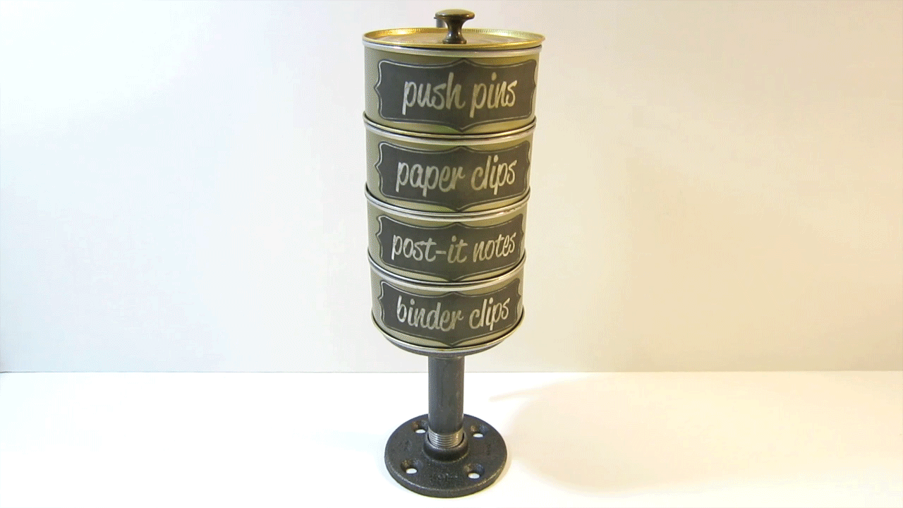 Tuna Can Swing Out Storage Tower : 16 Steps (with Pictures) - Instructables