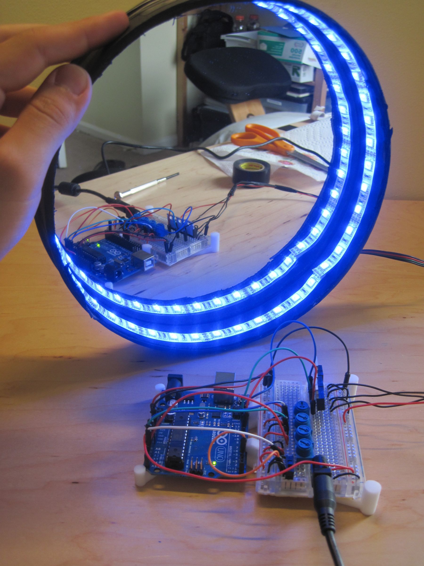 Arduino-controlled RGB LED Infinity Mirror : 13 Steps (with Pictures ...