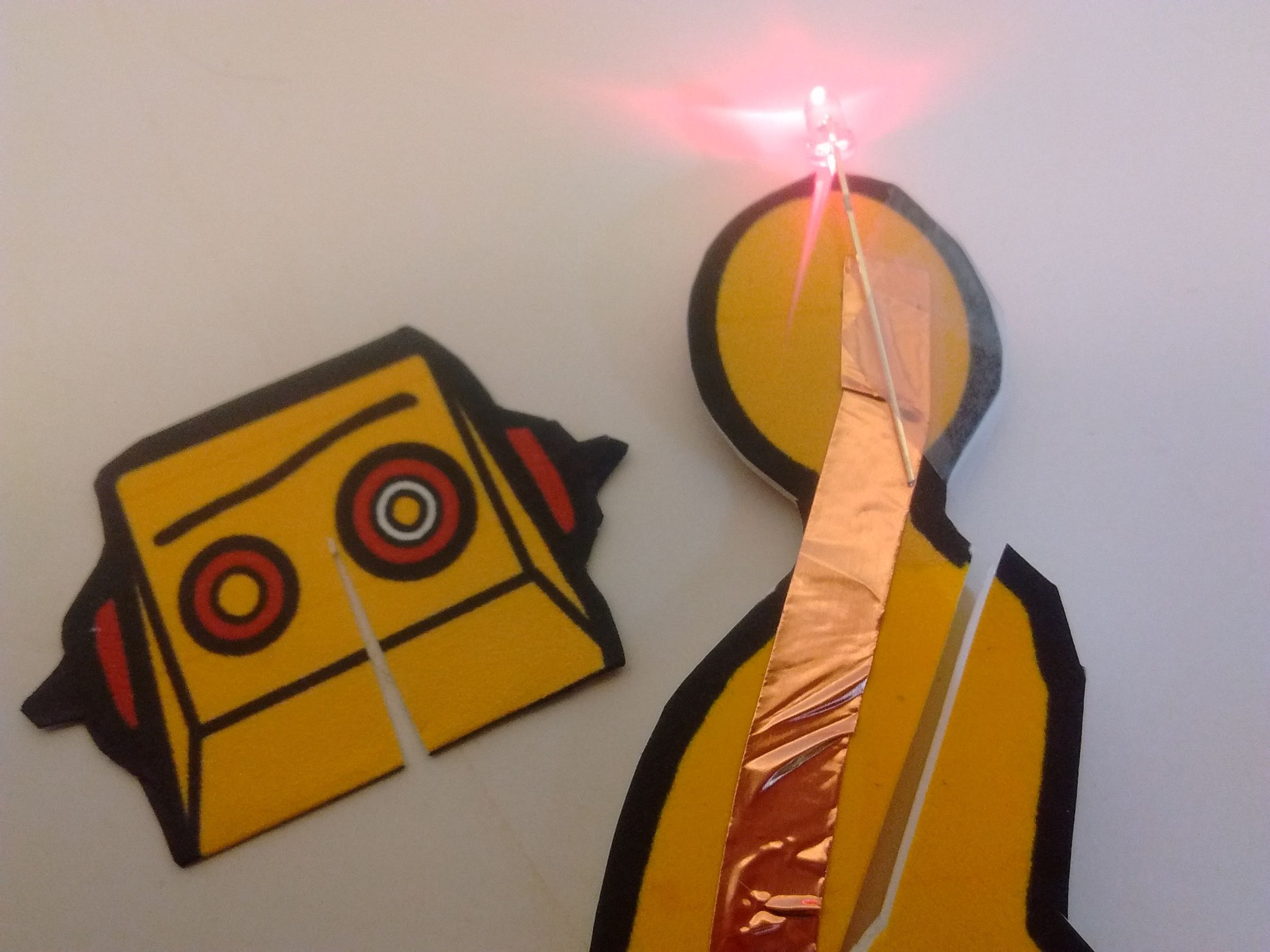 Blinky Paper Robot - 1st Paper Circuit Project : 7 Steps (with Pictures ...