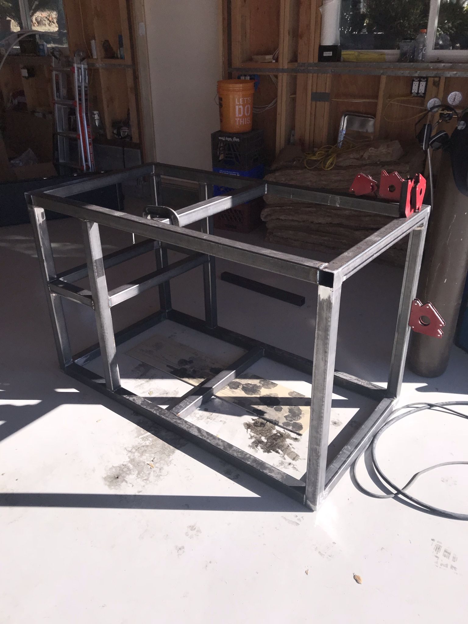 Heavy Duty Steel Welding and Work Table With Storage : 7 Steps (with ...