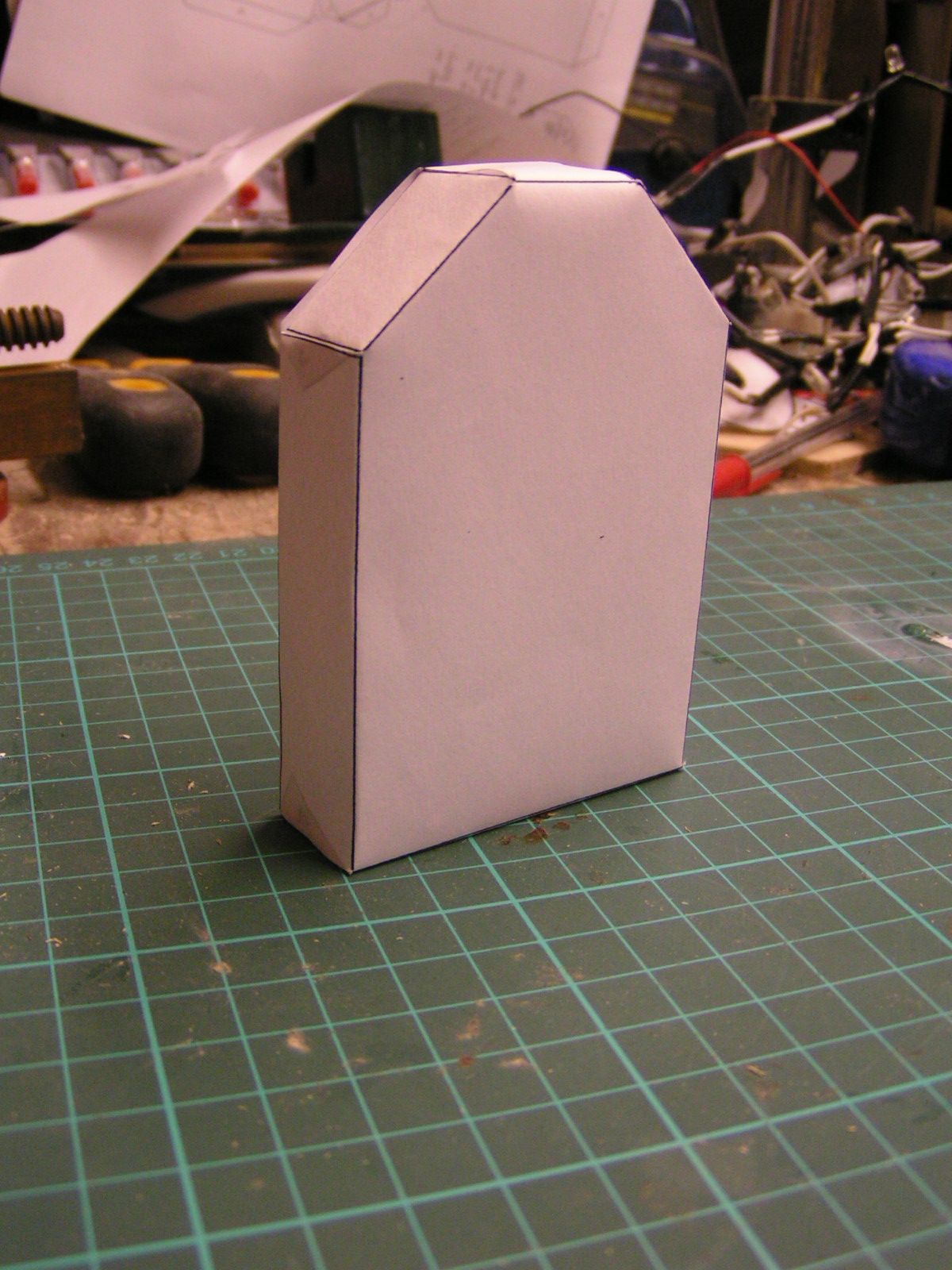 Small Papercraft Coffin and Headstone Desk Ornament. : 4 Steps ...