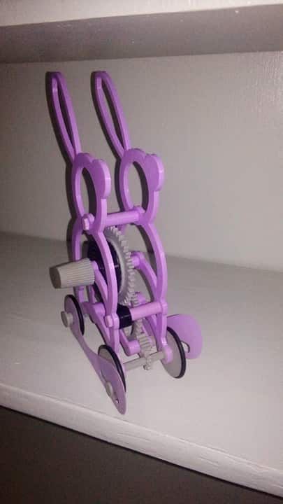 Windup Bunny 2 With a PLA Spring Motor and Floating Pinion Drive : 5 ...