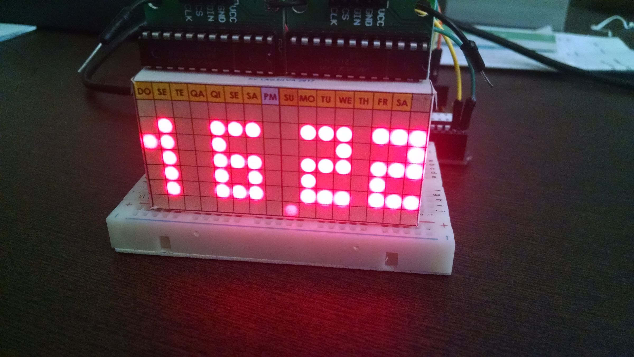 Digital and Binary Clock With Two LED Matrix and RTC (with Pictures ...