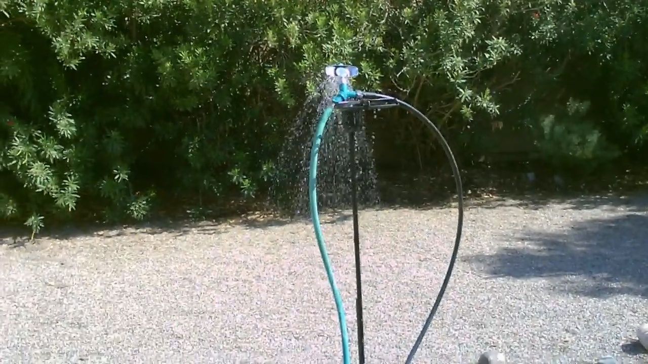 Solar Hot Water Shower - DIY Solar Shower - (using Black Poly Water ...