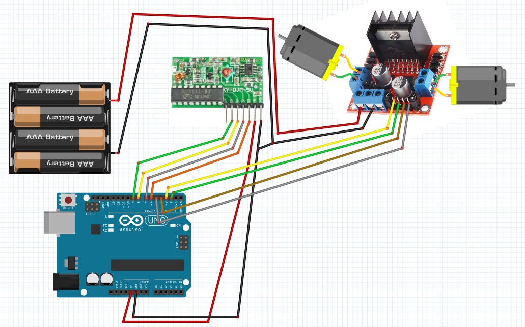 VISUINO Smart Robot Car 315mhz Remote Control Module XD-YK04 : 7 Steps ...
