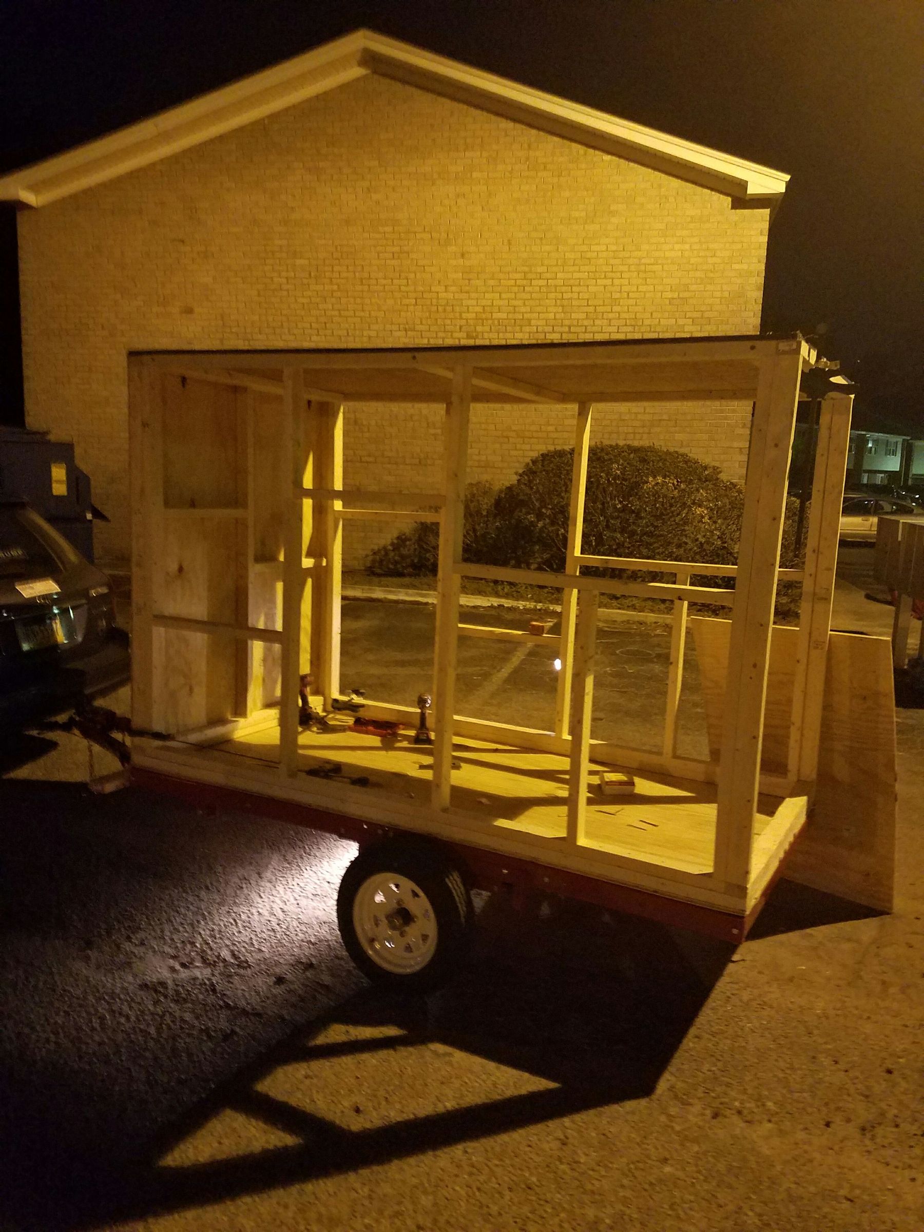 DIY 4X8 Micro-Tiny House Camper on Harbor Freight Trailer : 17 Steps ...