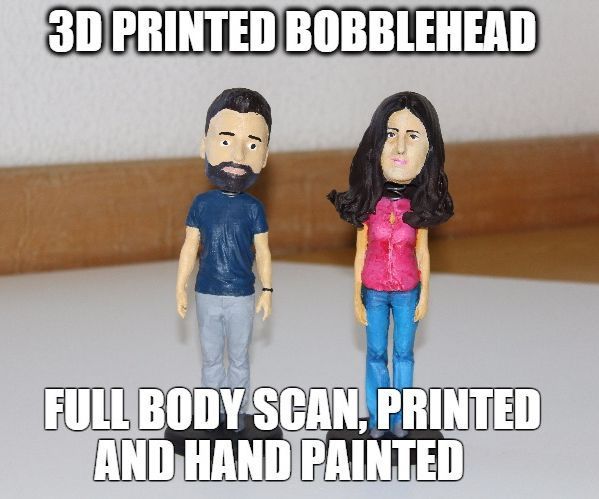 3D Printed Bobblehead - High Resolution Full Body Scanned and Hand ...