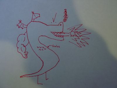 How to Draw TROGDOR the BURNINATOR From Strongbad! :-) : 6 Steps ...