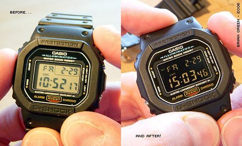 How to Convert a Plain G-Shock DW-5600 to a Negative Display : 8 Steps ...