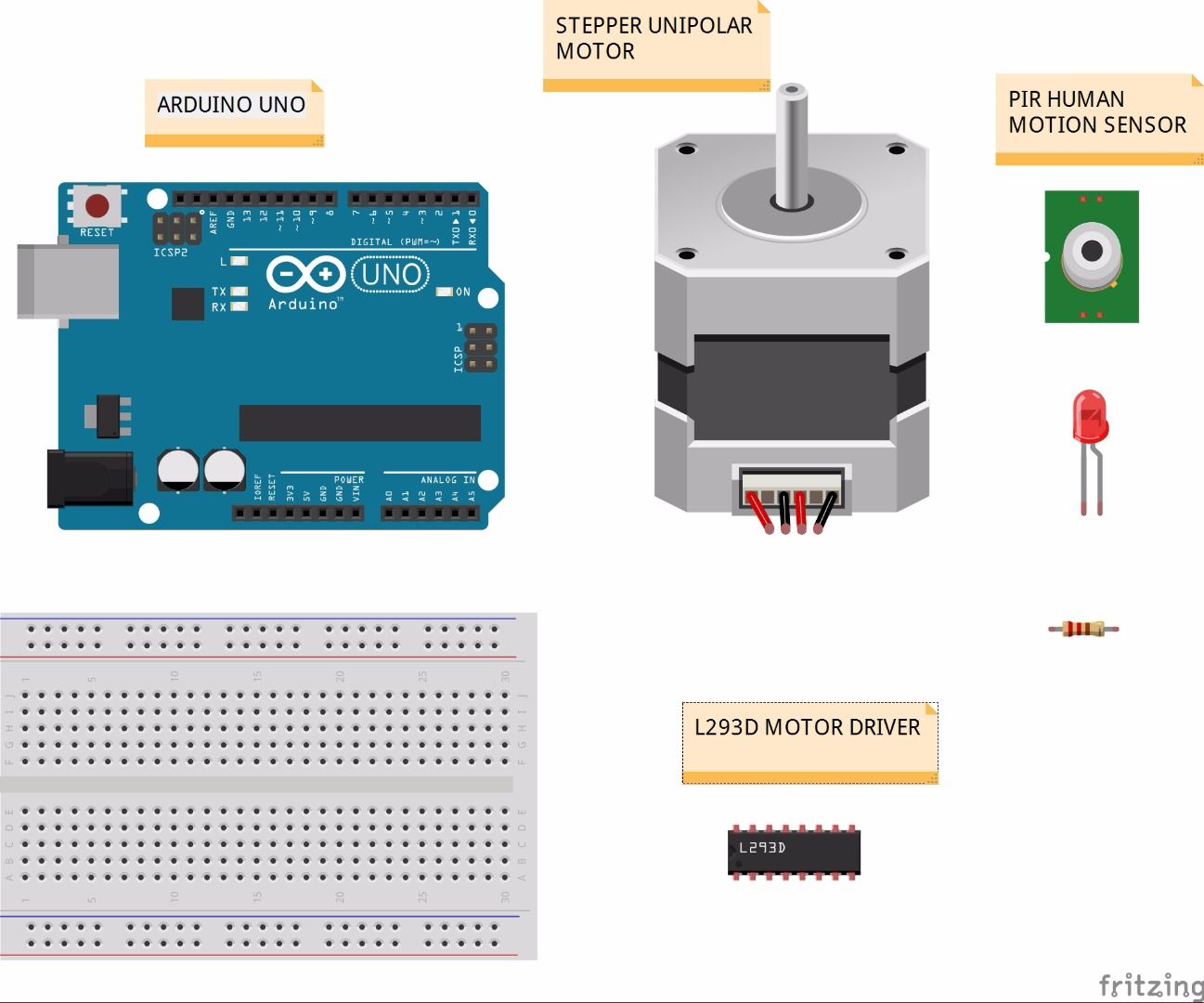 PIR SENSOR WITH ARDUINO ACTIVATE STEPPER MOTOR : 5 Steps - Instructables