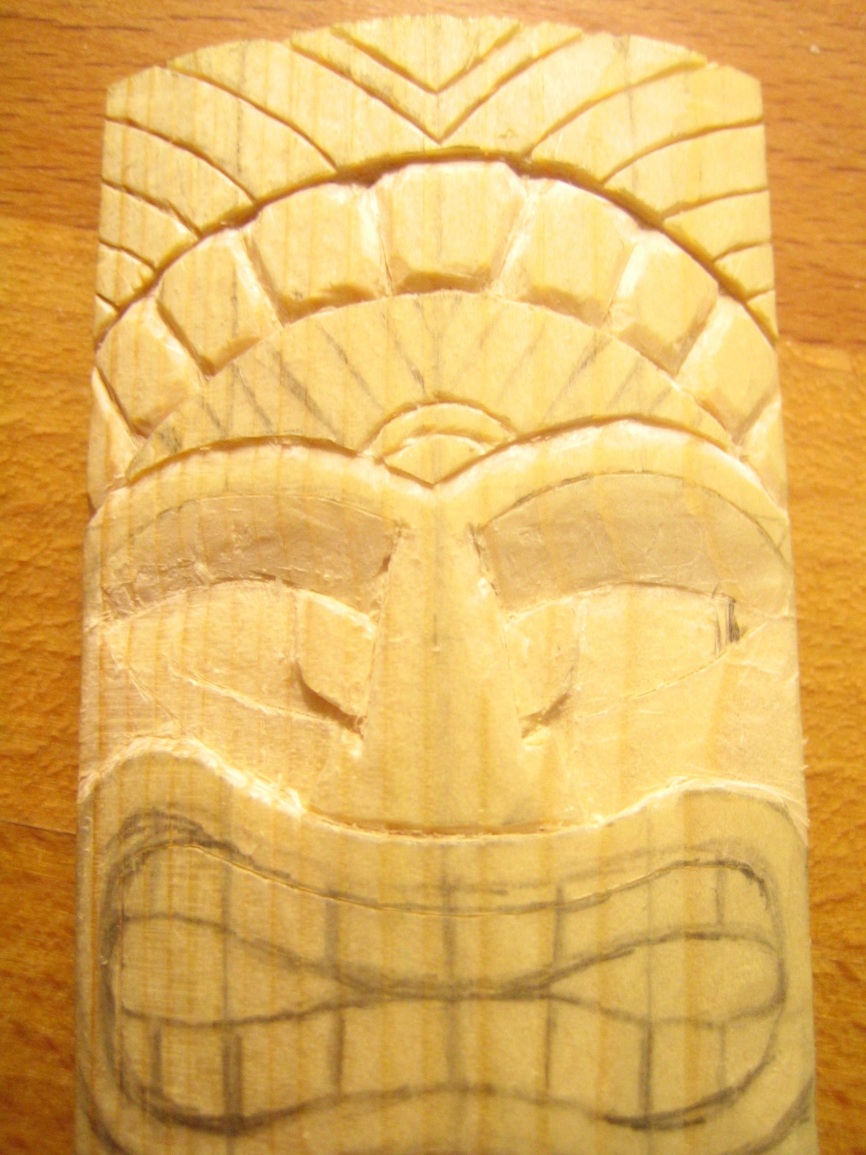 Carve a Miniature Tiki Mask and Color It Cheaply and Eco-friendly : 6 ...