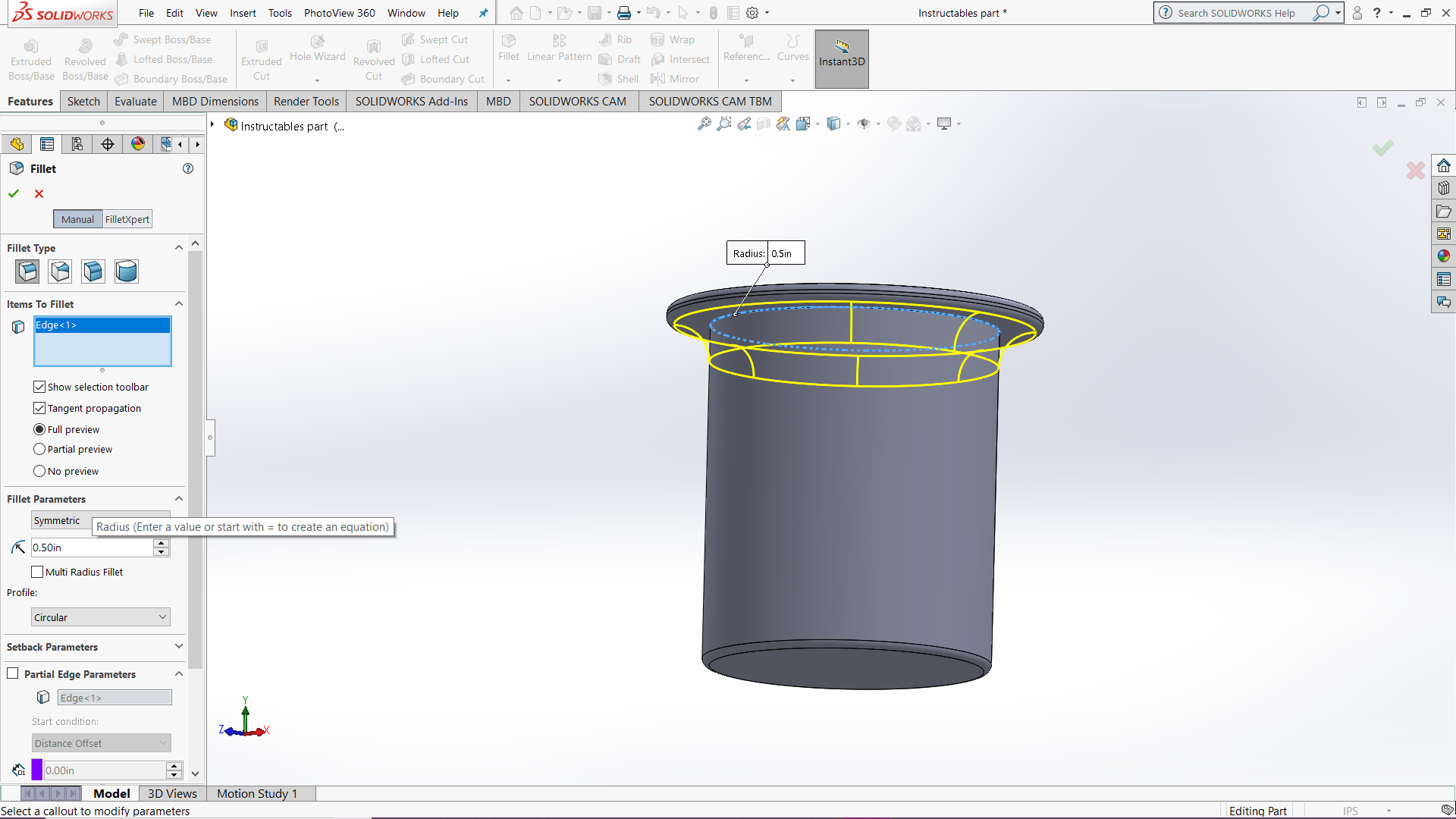 Differentiating Between the Sweep and Loft Commands on Solidworks 2020 ...