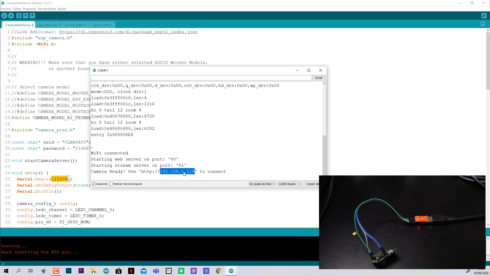 A Super Easy Security Camera With the ESP32 CAM : 7 Steps (with ...