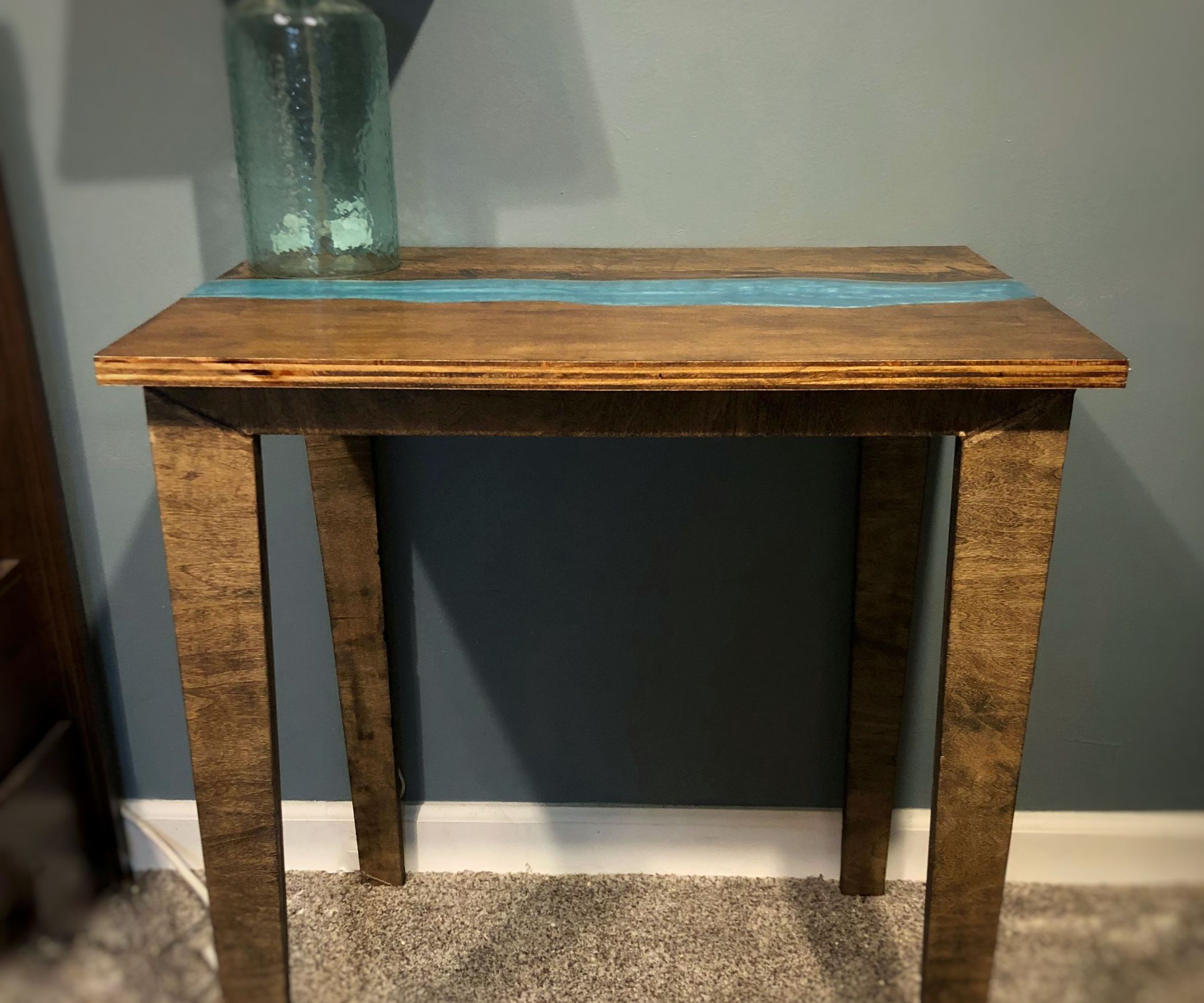 Faux Live Edge Epoxy River Table for Under $100 : 8 Steps (with ...