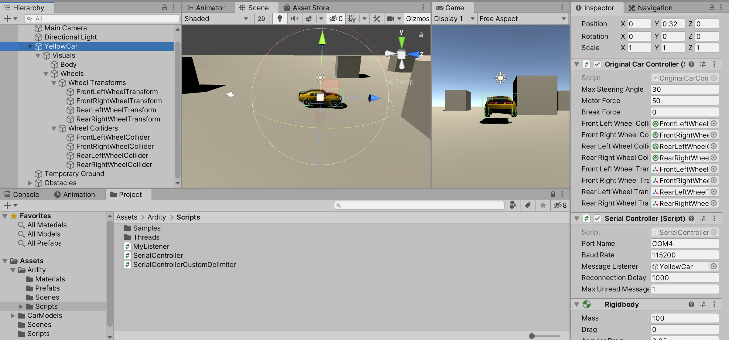 Arduino/Unity Car Driving Experience : 11 Steps (with Pictures ...