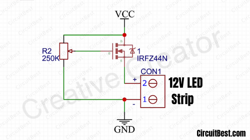 Led Dimmer Circuit With Irfz44n Mosfet 11 Steps Instructables