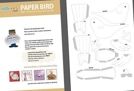 Paper Bird. Download and Make. : 5 Steps (with Pictures) - Instructables